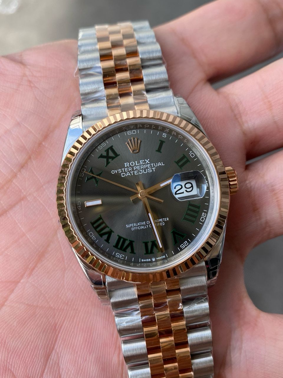 Rolex DateJust Super Clone Wimbledon Dial Two Tone 36mm 126234/116234 ...